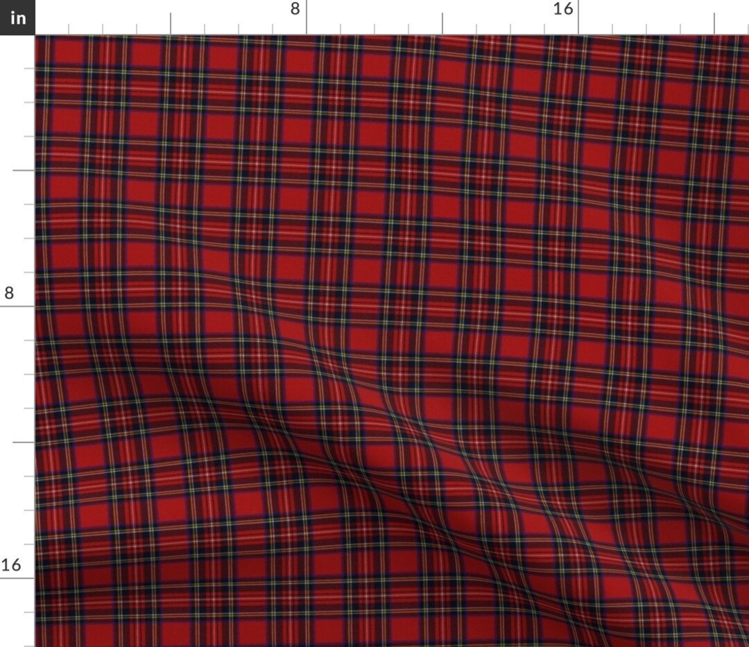Scottish Plaid Fabric Royal Stewart Tartan by Lilyoake - Etsy