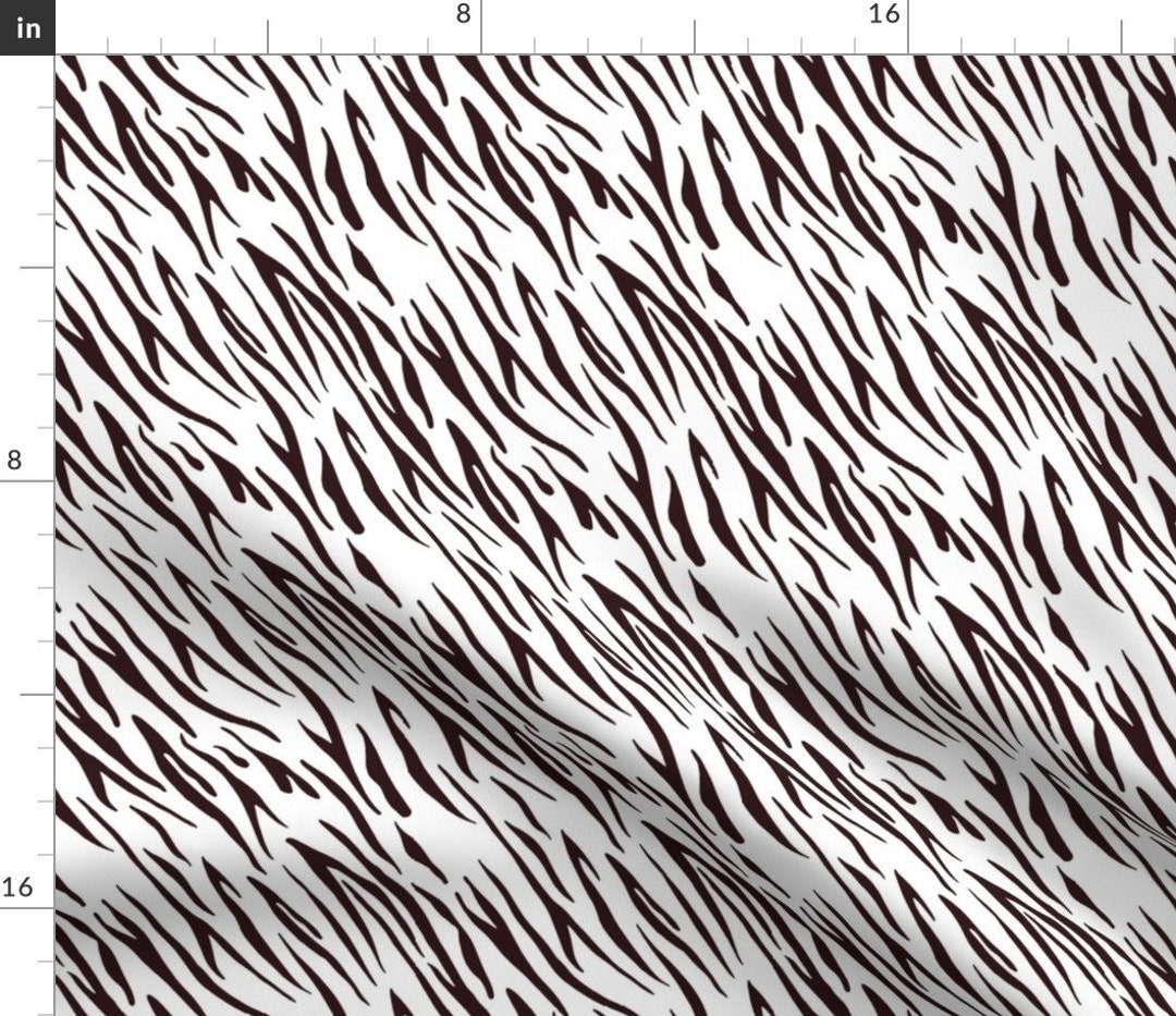 Tiger Fabric 6 Tiger Stripes Dark Burgundy by - Etsy