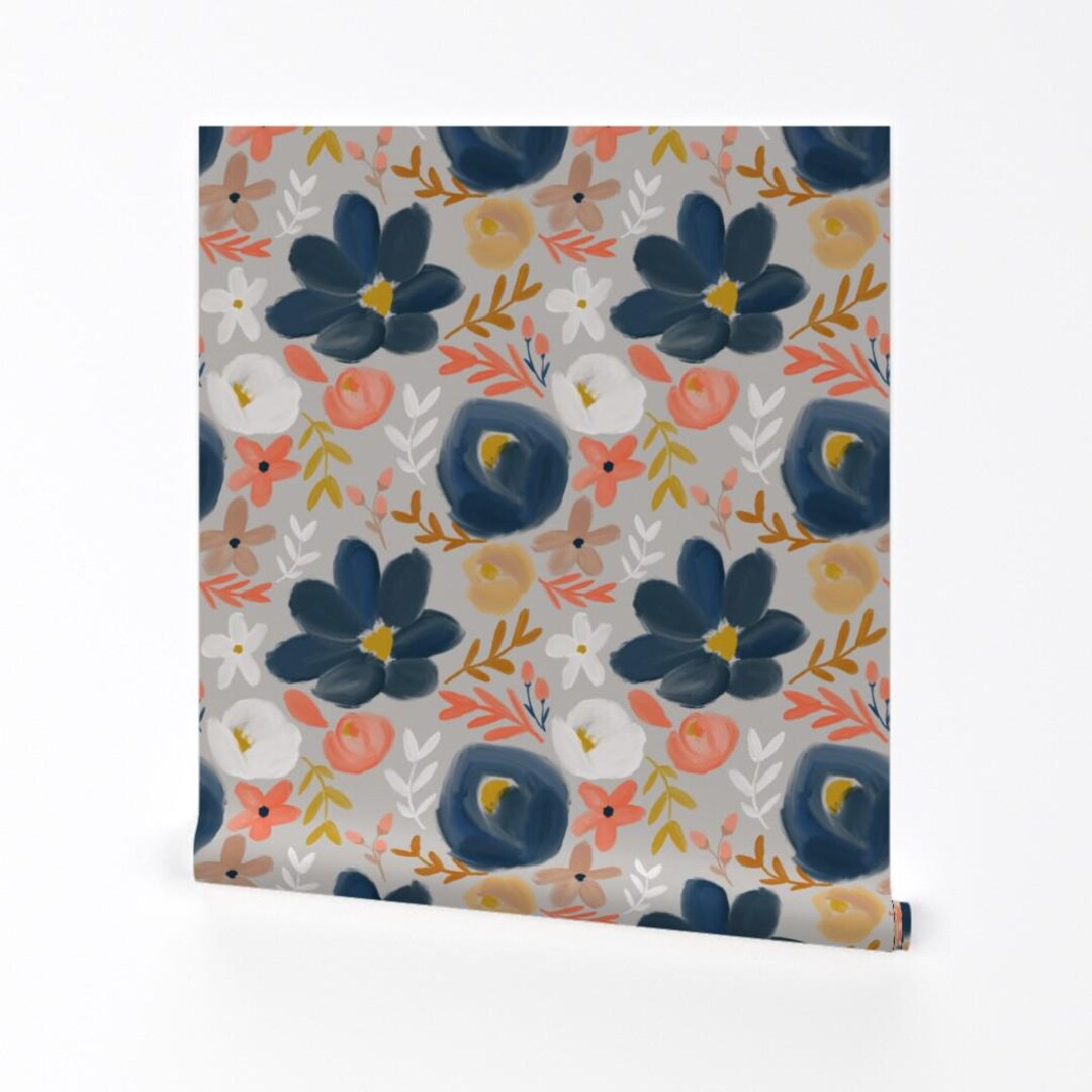 Rustic Wallpaper - November's Florals Autumn by Smallhoursshop - Rustic ...