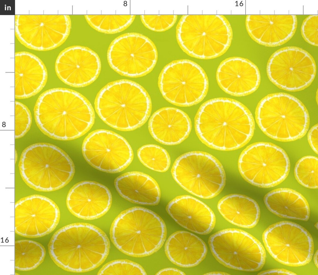 Lemon Slice Fabric Lemon Slices by Svetlana Prikhnenko - Etsy