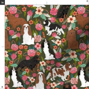 Cavalier King Charles Fabric -cavalier King Charles Spaniel Dog Fabric ...