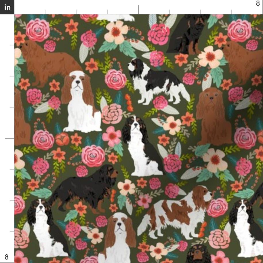 Cavalier King Charles Fabric -cavalier King Charles Spaniel Dog Fabric ...