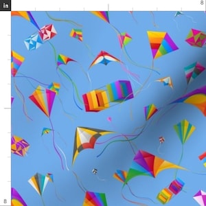 Colorful Kite Fabric Kites by Fattcheese Summer Kites on - Etsy