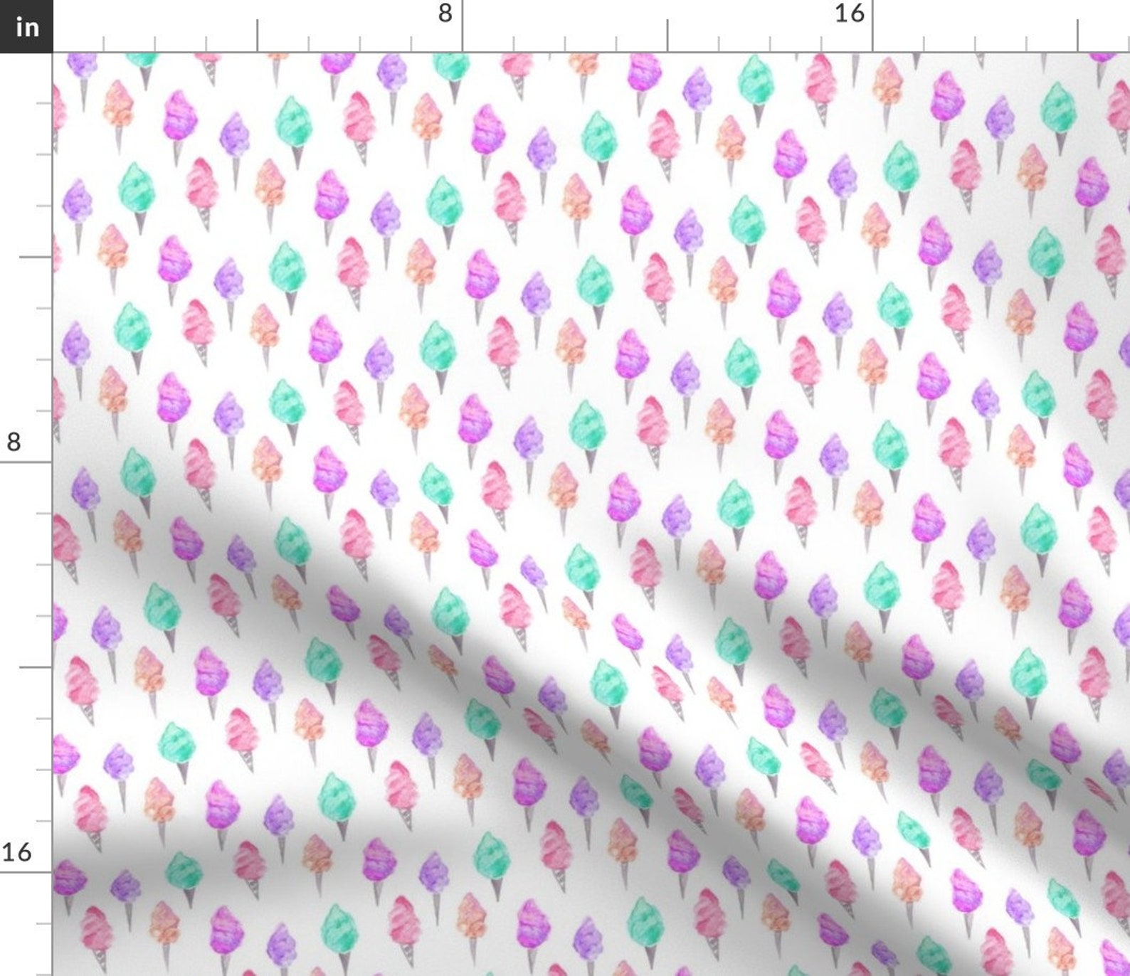 Watercolor Cotton Candy Fabric Cotton Candy Multi Mini by Erinanne ...