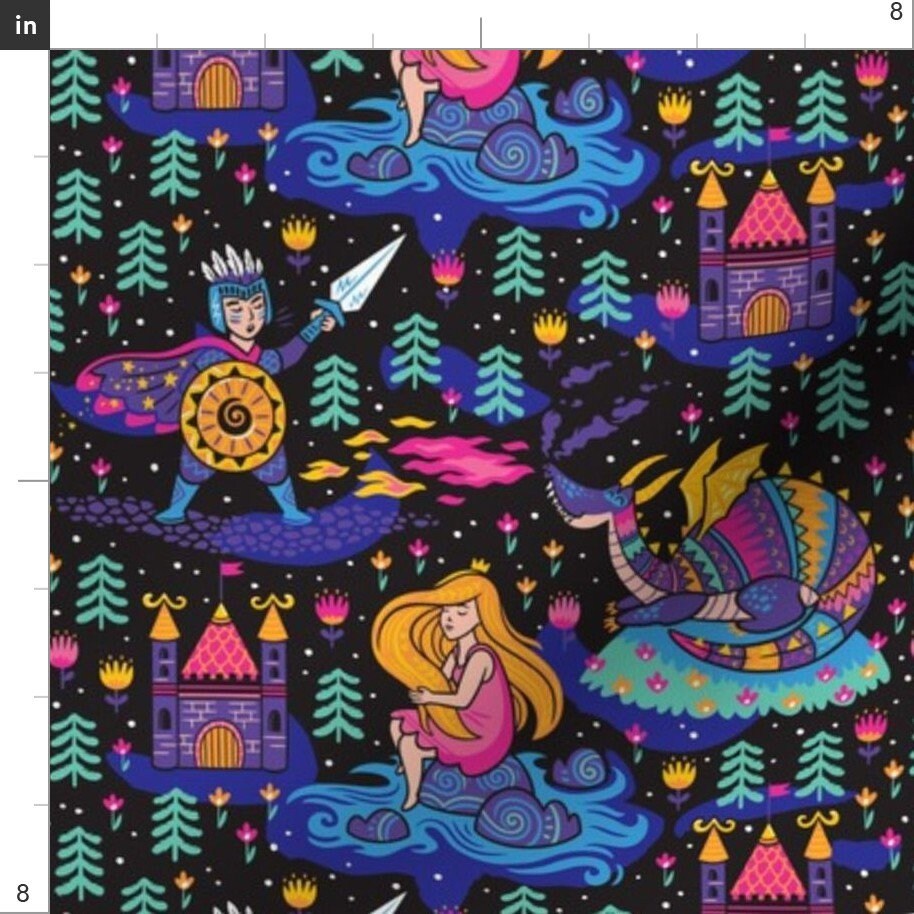 Fairy Tale Fabric Fairy Tale Mood by Penguinhouse Girls | Etsy