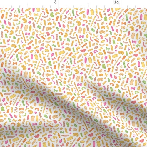 Kawaii Pasta Fabric Pasta by Stolenpencil Colorful Kids - Etsy