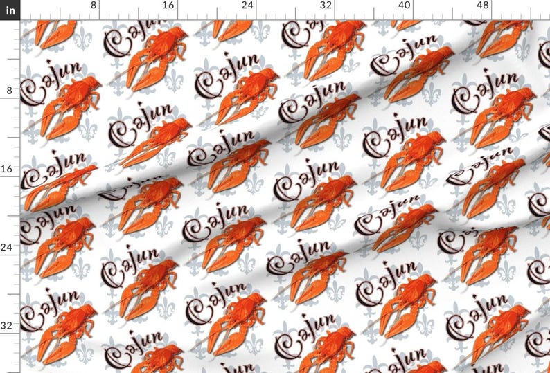Crawfish Fabric - Cajun Crawfish1 by Designbycristy - Crawfish Cajun ...