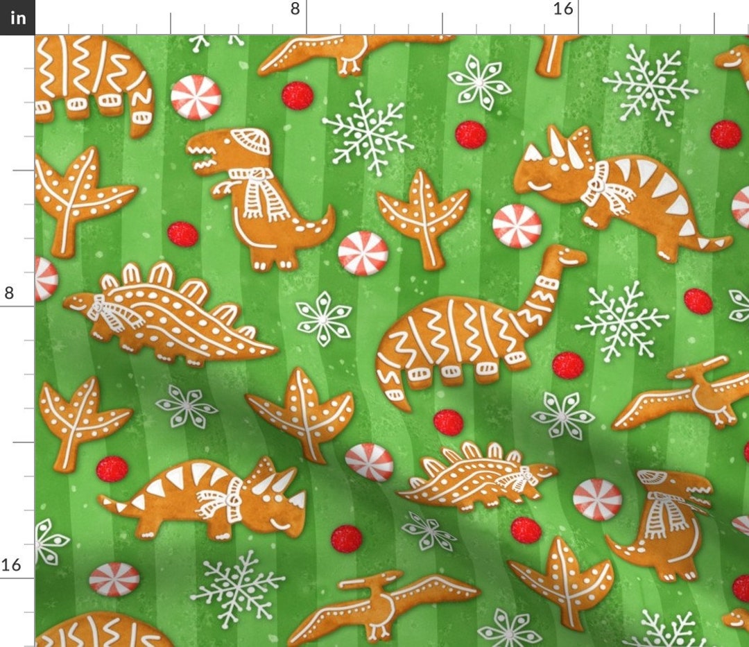 Gingerbread Fabric Gingerbread Dinos by Artfully Minded Gingerbread ...