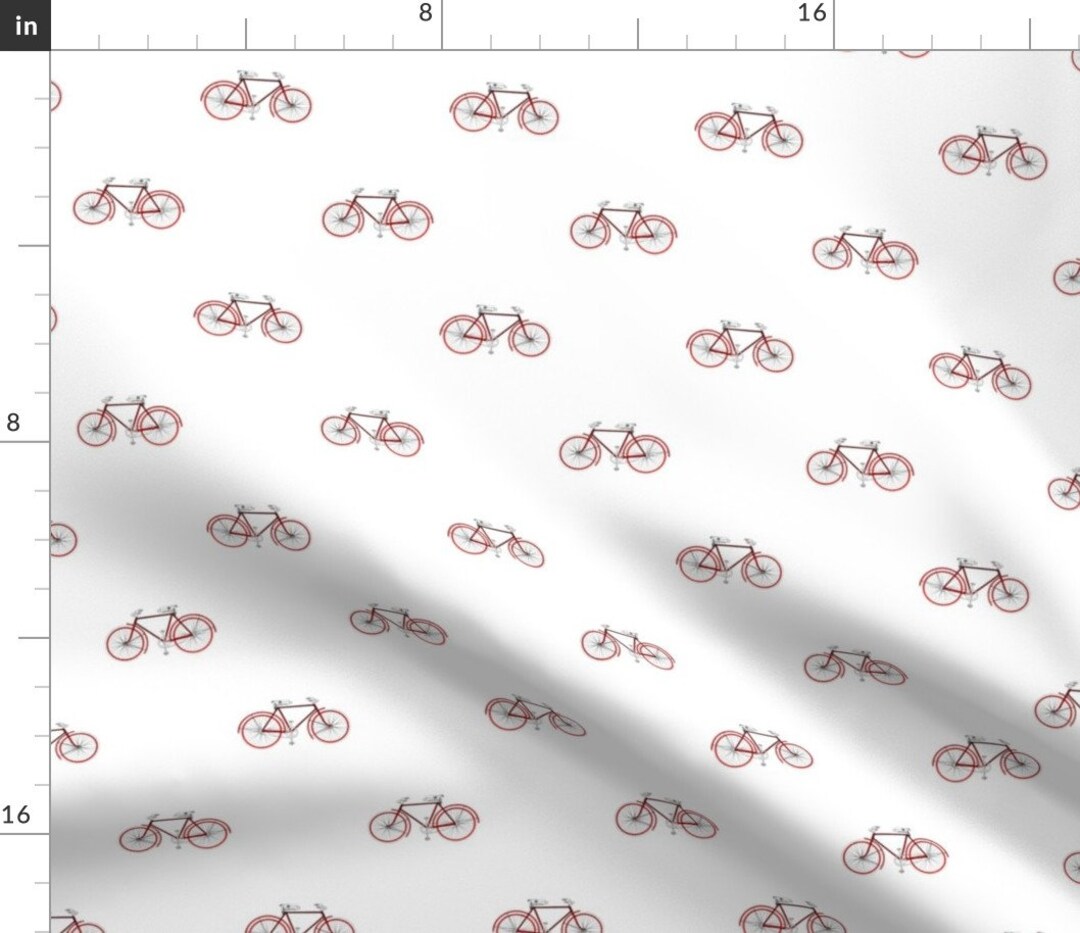 Bike Fabric Bicycle Bicycle by Peacoquettedesigns Red - Etsy