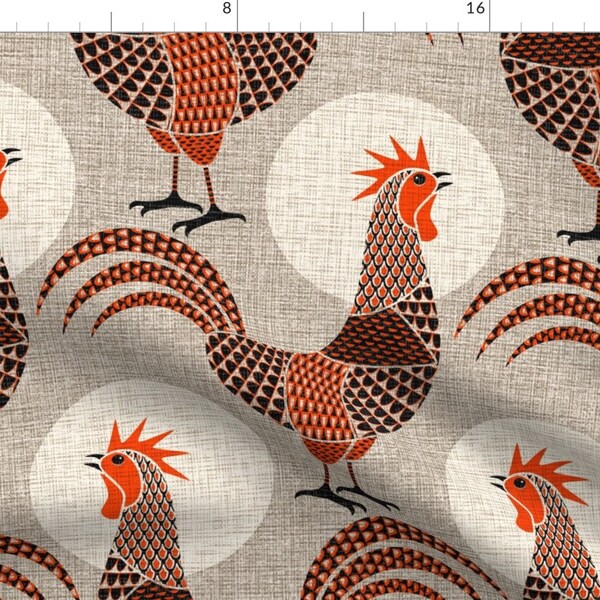 Rooster Fabric - Etsy