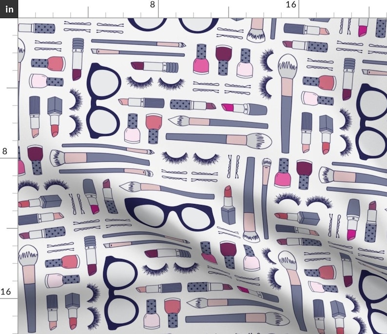 Makeup Bag Fabric Beauty Haul Grey by Elizabethattwood - Etsy