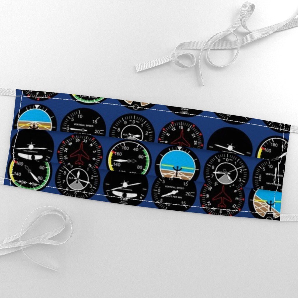 Aviation Fabric Flight Deck navy Deep Blue Airplane Dials | Etsy