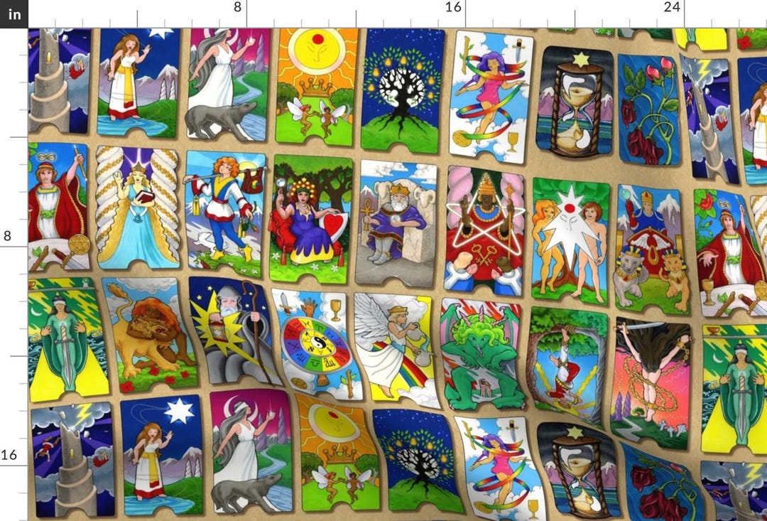 Tarot Cards Fabric - the Hallmark Tarot by Hannafate - Tarot Card ...