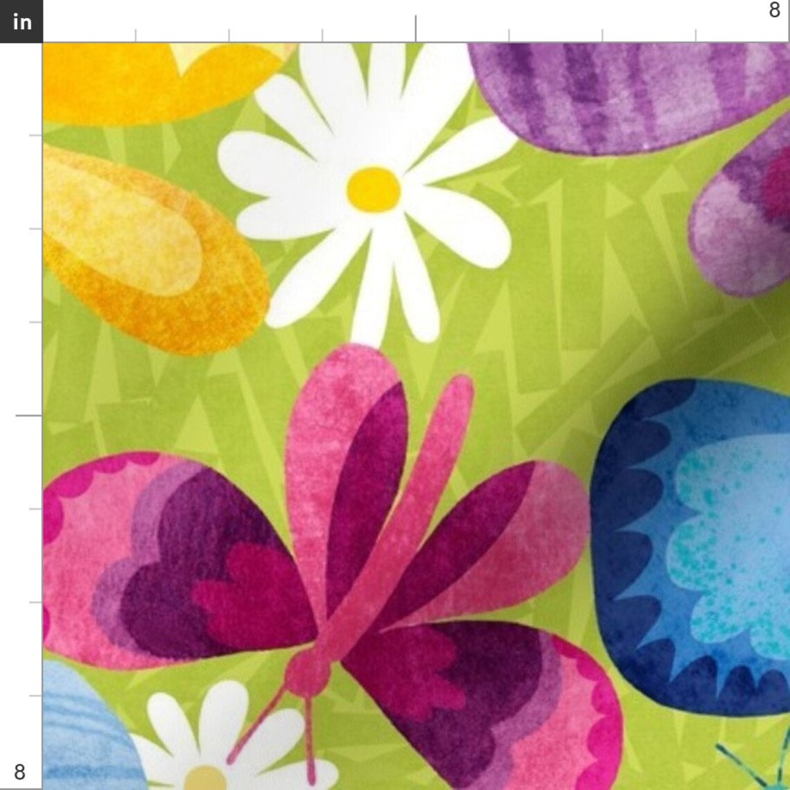 Whimsical Watercolour Butterfly Fabric Whimsical Butterfly - Etsy
