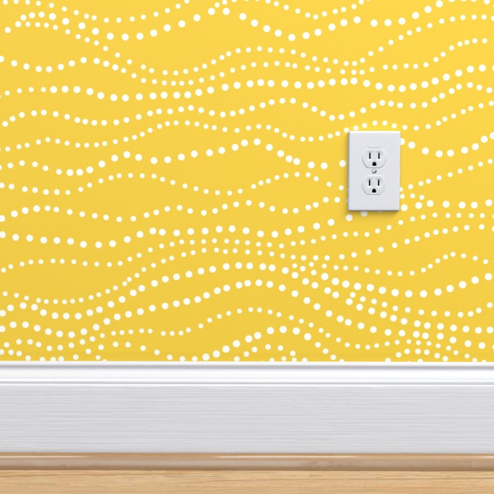 Dots Wallpaper Twinkle Geometric Dot Stripe Yellow by | Etsy