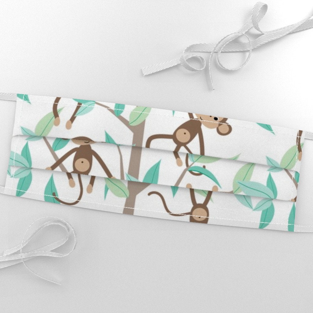 Monkey Fabric Monkey Jungle by Heleenvanbuul Baby Monkies | Etsy