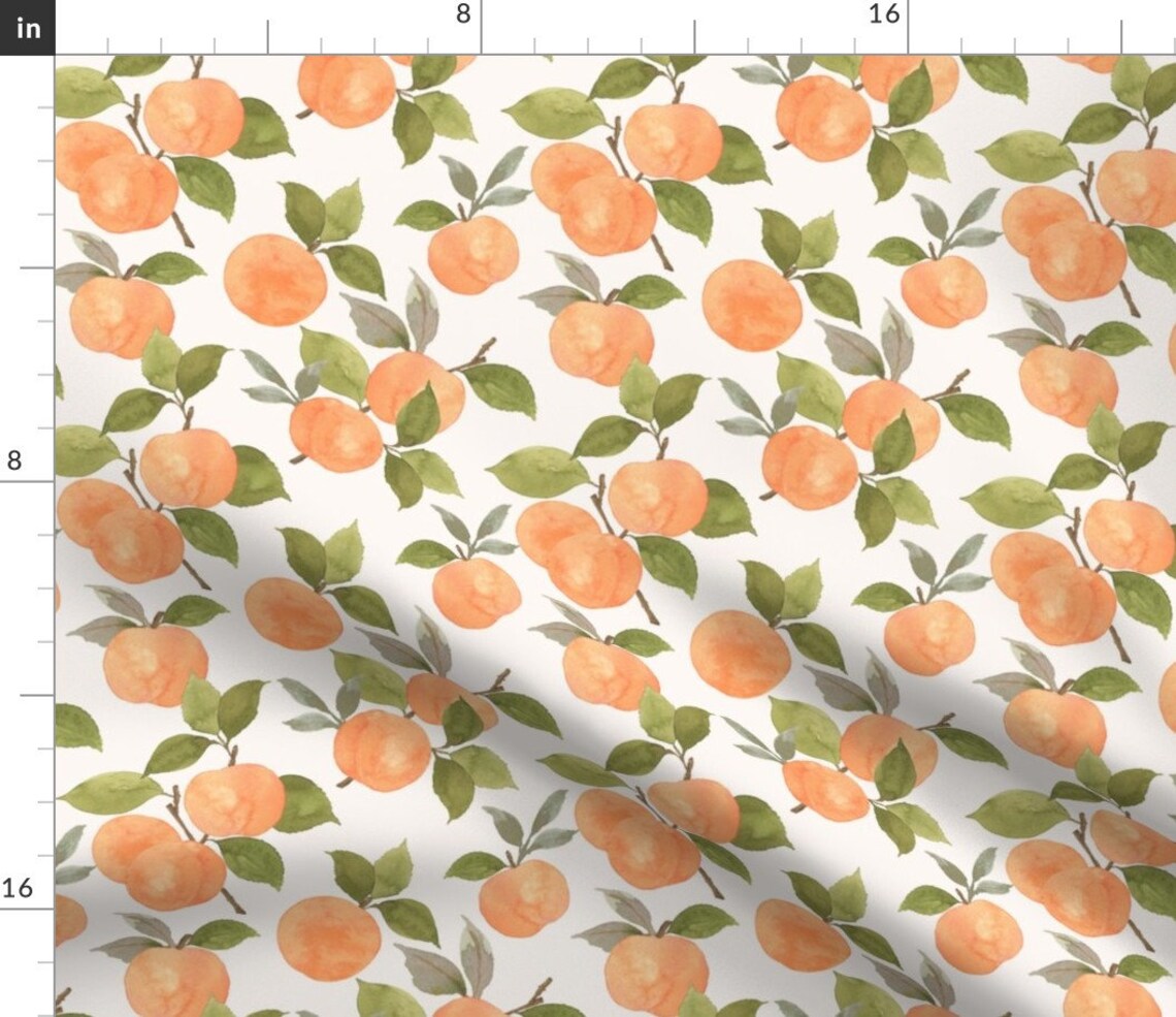 Peaches Fabric Peaches By Mintpeony Peaches Summer Georgia - Etsy.de