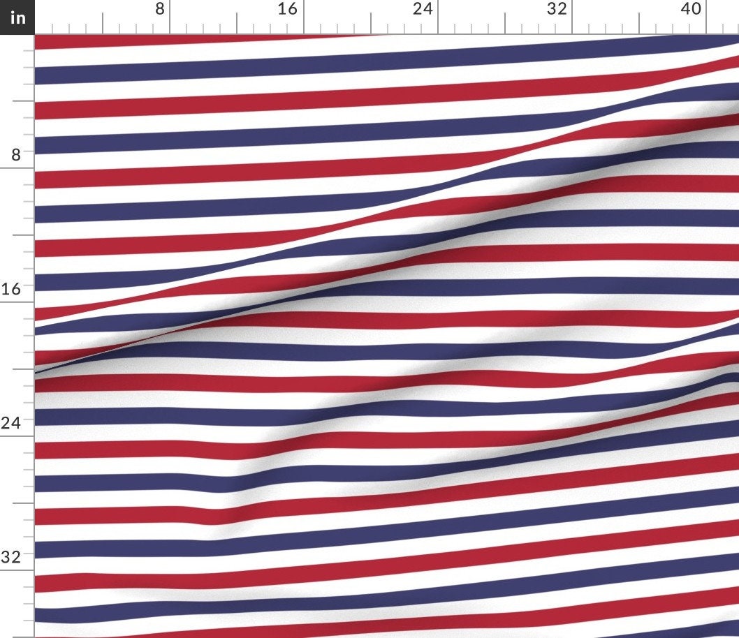 USA Stripes Fabric Flag Red White and Blue Stripes by Paper - Etsy
