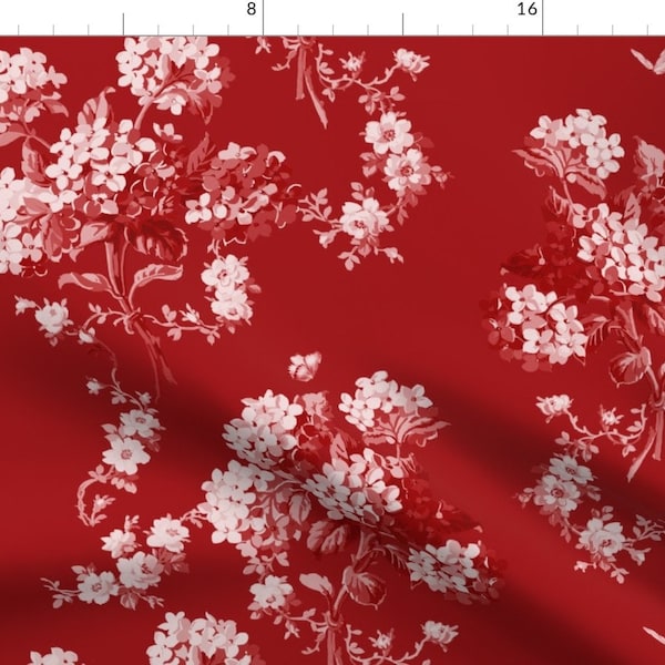 Red and White Fabric - Etsy