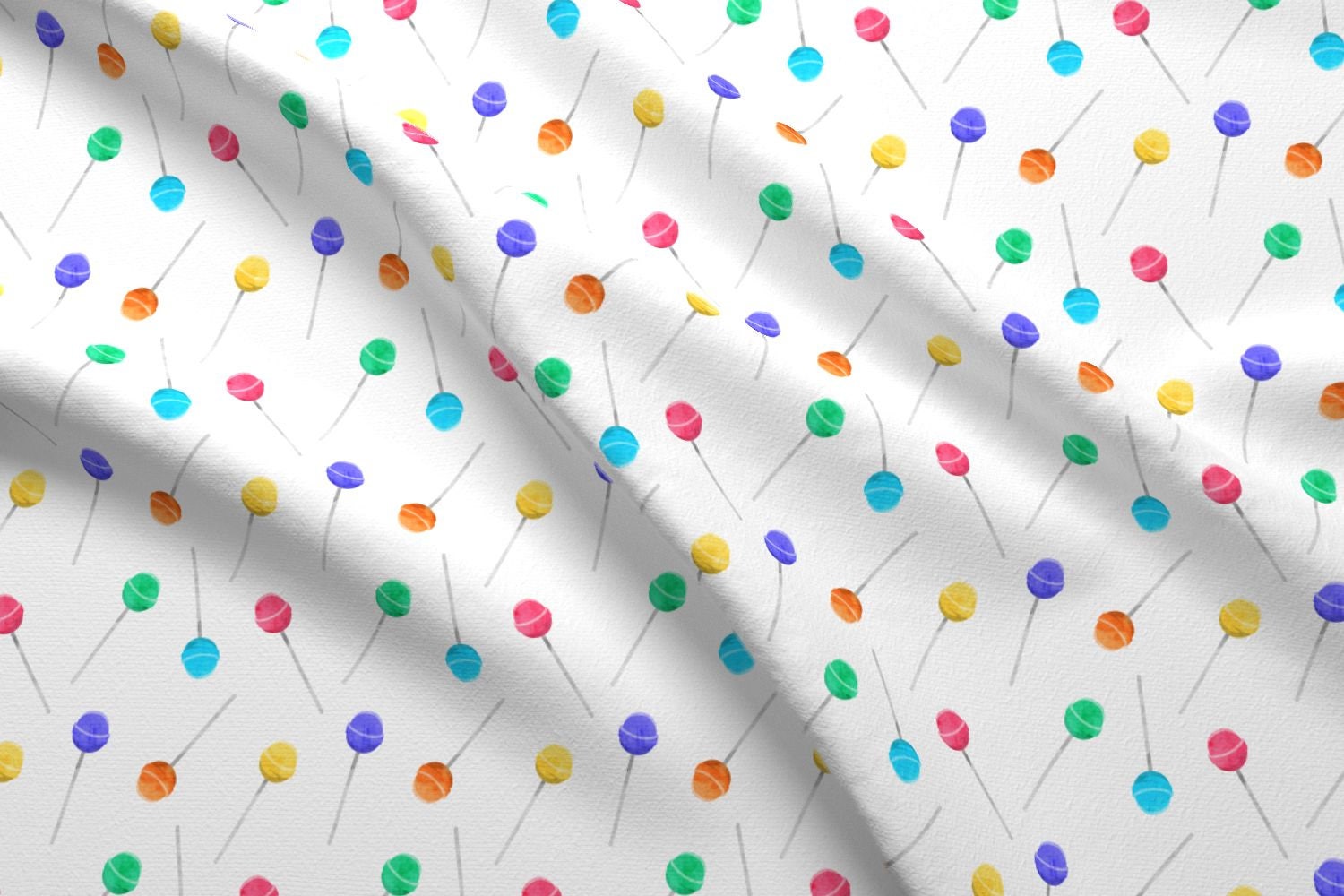 Lollipops Fabric Lollipops Rainbow By Littlearrowdesign | Etsy