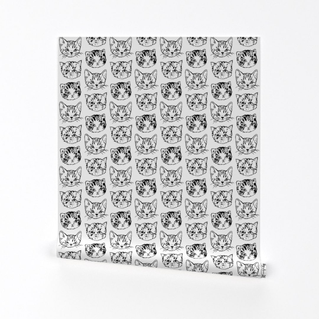Cat Wallpaper Cat Stack Black and White by Imaginaryanimal Cat Custom ...