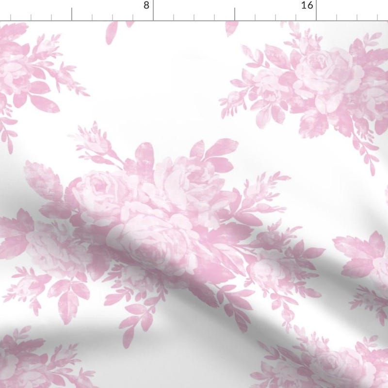 Rose Print Fabric - Etsy