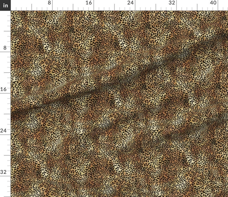 Cheetah Print Small Exotic Fabric Leopard Tan by | Etsy