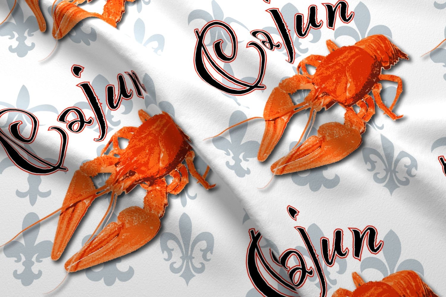 Crawfish Fabric Cajun Crawfish1 By Designbycristy Crawfish | Etsy