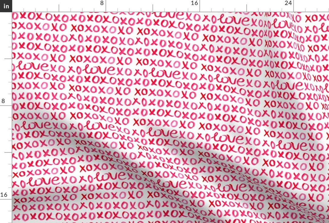 Xoxo Fabric Xoxo By Hipkiddesigns Valentines Day Red White Love Hearts ...