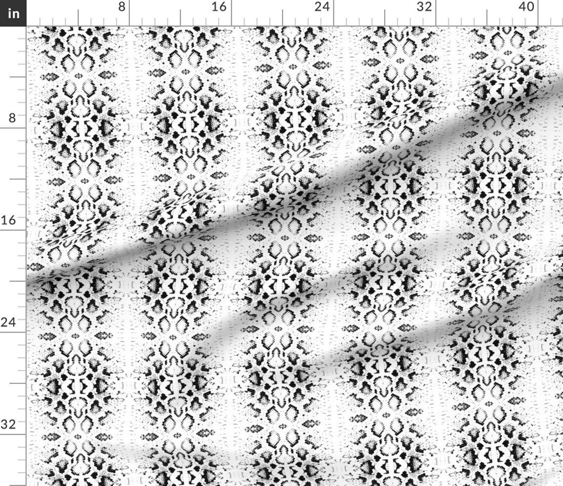 Snake Fabric Snake Skin Texture Seamless Black and White By | Etsy