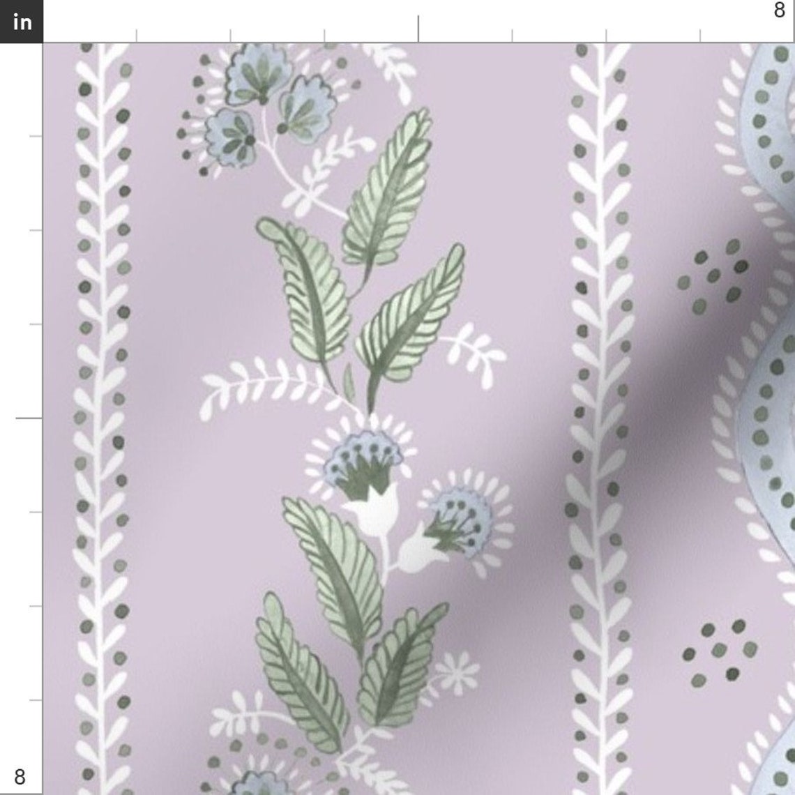 Lavender Regency Fabric Lilac Emma Stripe by Danika_herrick - Etsy