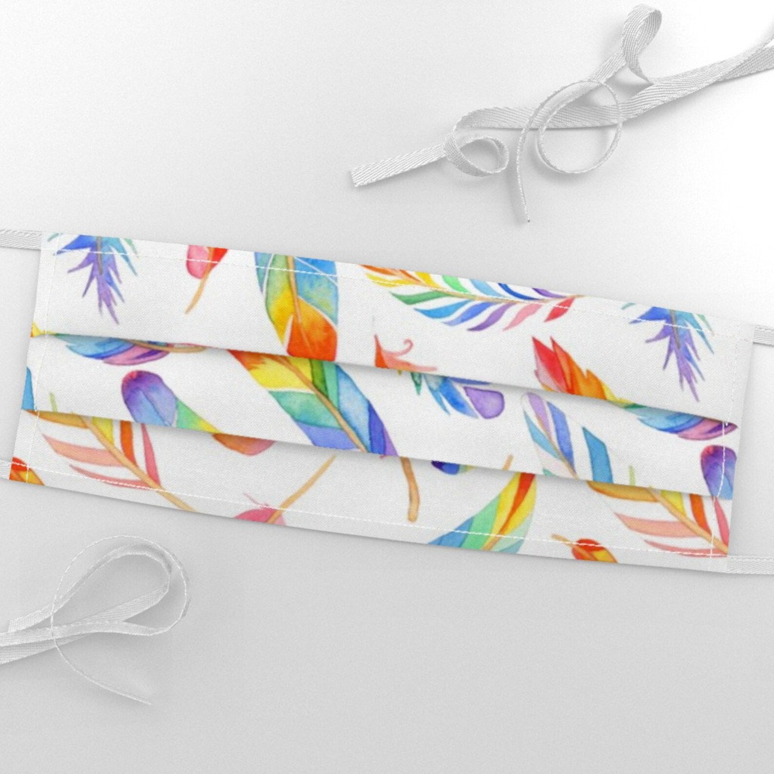 Rainbow Feather Fabric Rainbow Feathers by Emmaallardsmith - Etsy