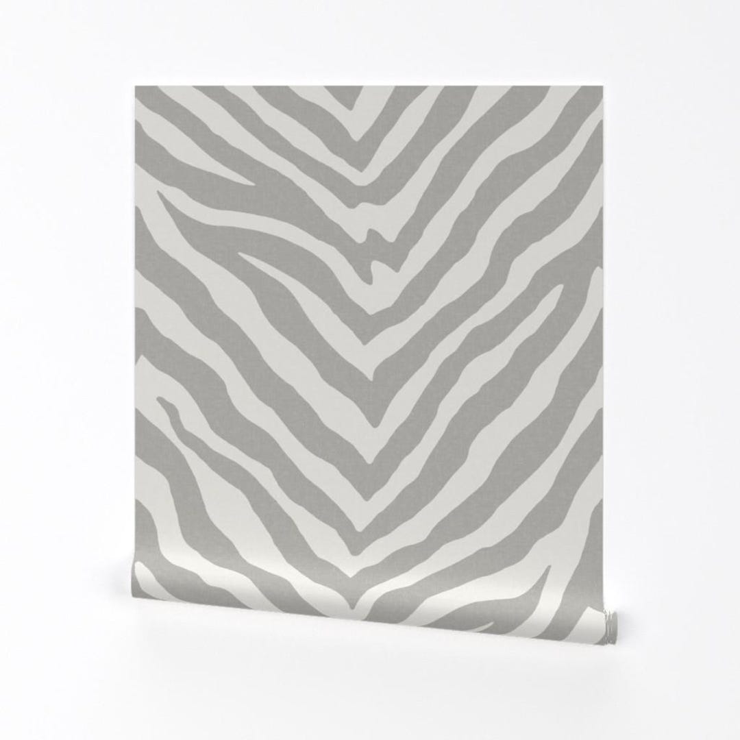 Zebra Wallpaper - Cashmere and Snow Zebra by Willowlanetextiles - Zebra ...