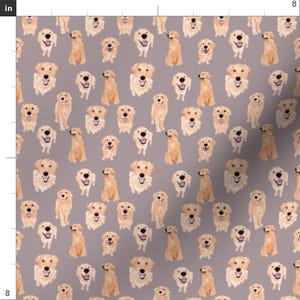 Tiny Scale Golden Retriever Fabric Golden Retrievers by Artofacoonhound ...