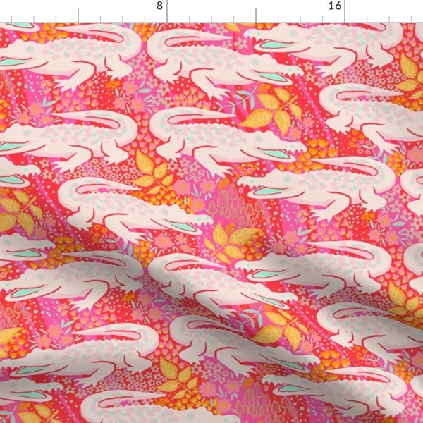 Pink Crocodile Fabric - Etsy