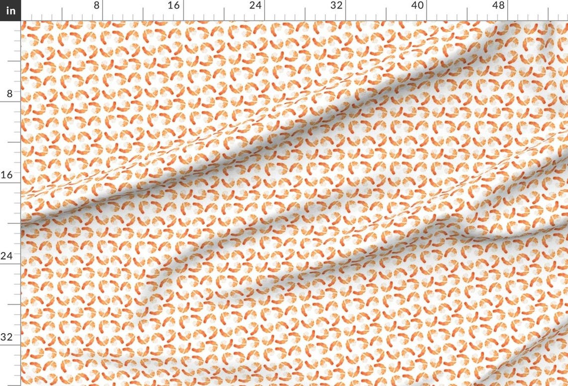 Shrimp Fabric - Skimpy Shrimpy by Annaboo - Shrimp Ocean Aquatic Life ...