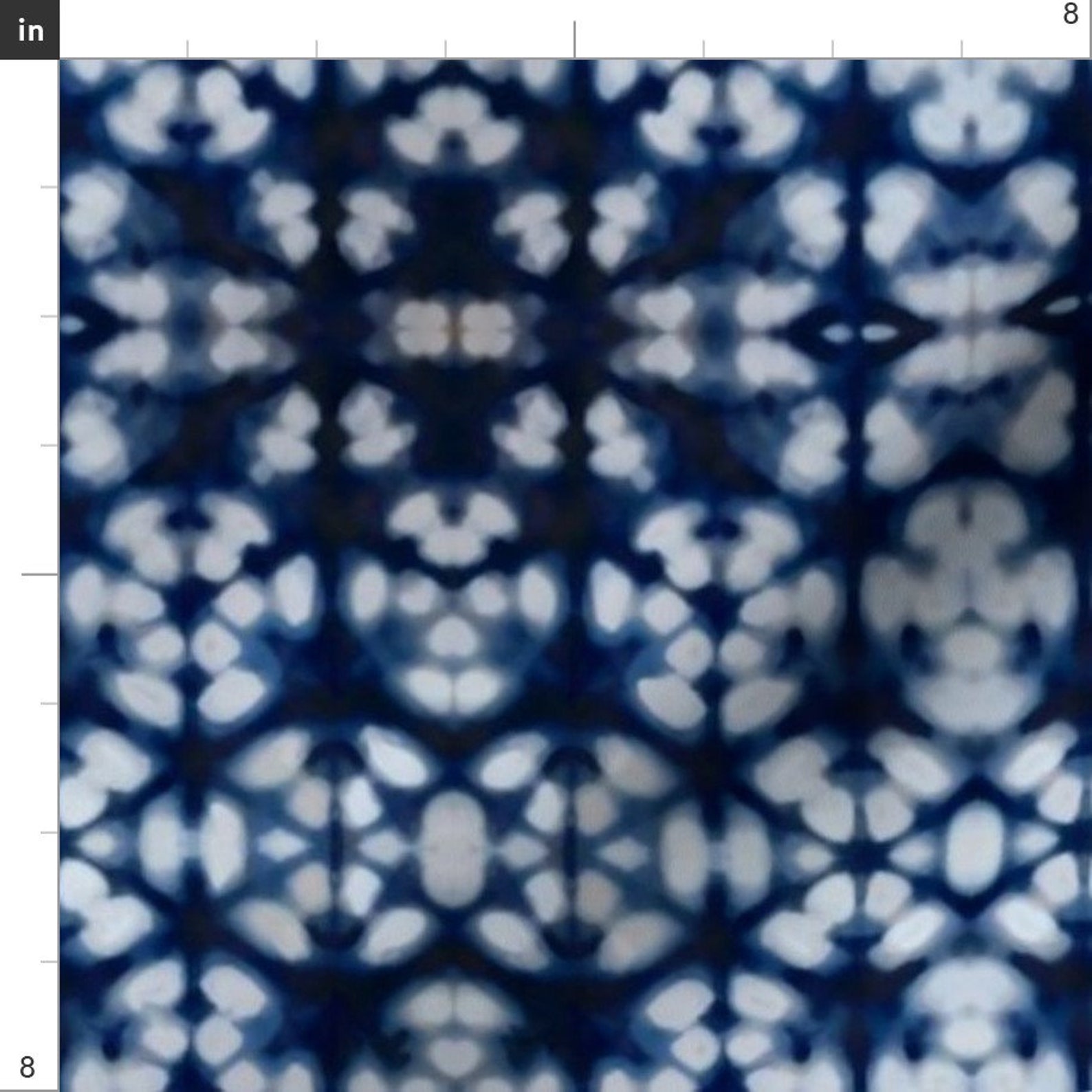 Indigo Fabric Indigo Circles by Fable Design Indigo - Etsy