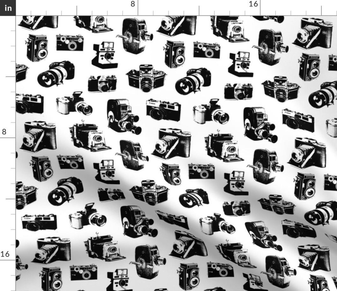 Cameras Fabric Vintage Retro Old-fashioned Victorian Film Cameras ...