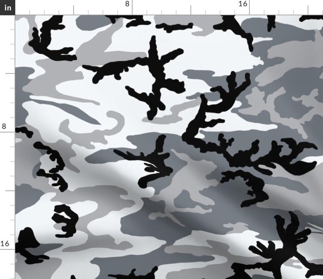 Urban Fabric Woodland Light Camo Camouflage Winter Hunting - Etsy