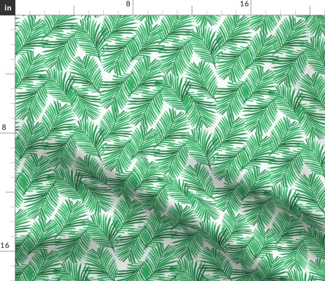 Palm Tree Fabric Tropical Palm Leaves Summer Tropic Exotic - Etsy