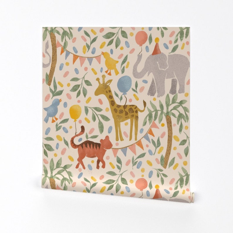 Zoo Party Wallpaper - Elephants Birthday by India_parkhurst ...