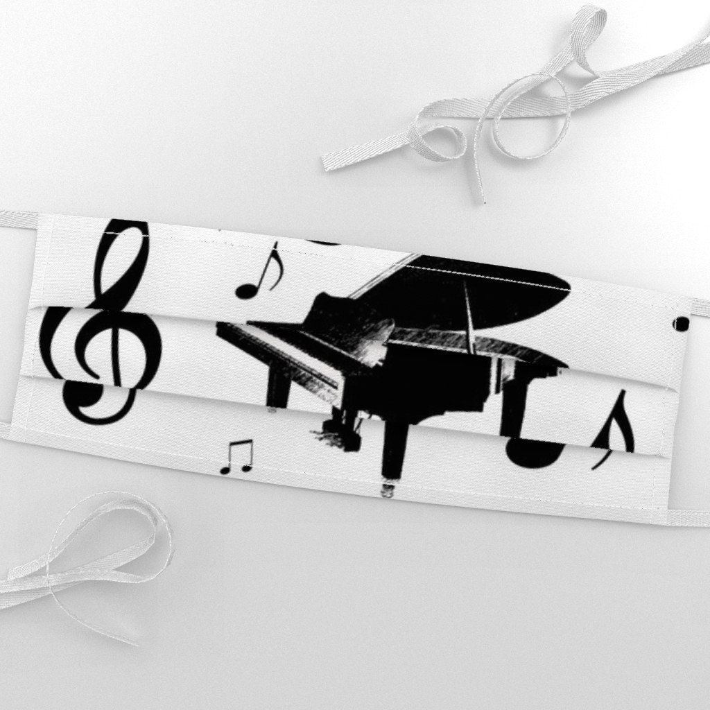 Black and White Piano Fabric Piano Music by Leahvanlutz | Etsy