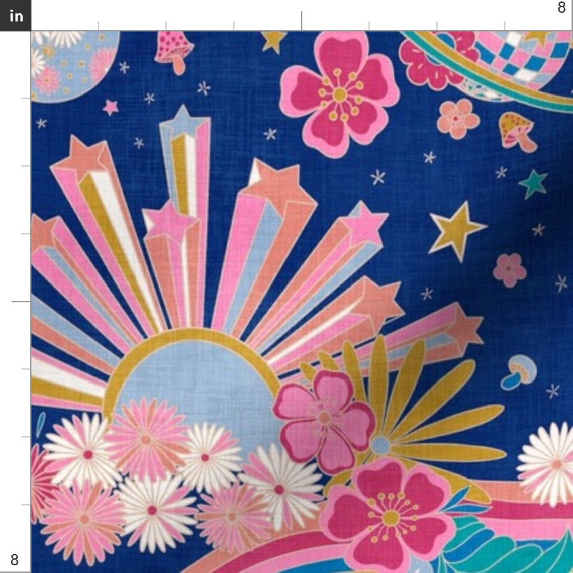 Groovy Fabric Groovy Intergalactic Adventures 18 Large | Etsy