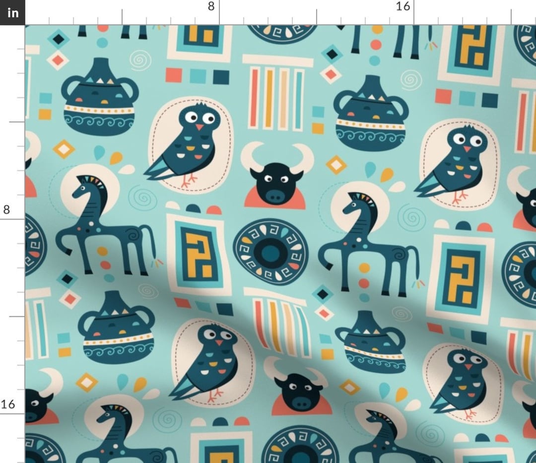 Greek Art Fabric Zephir by La Fabriken Greek Art Greece Culture World ...