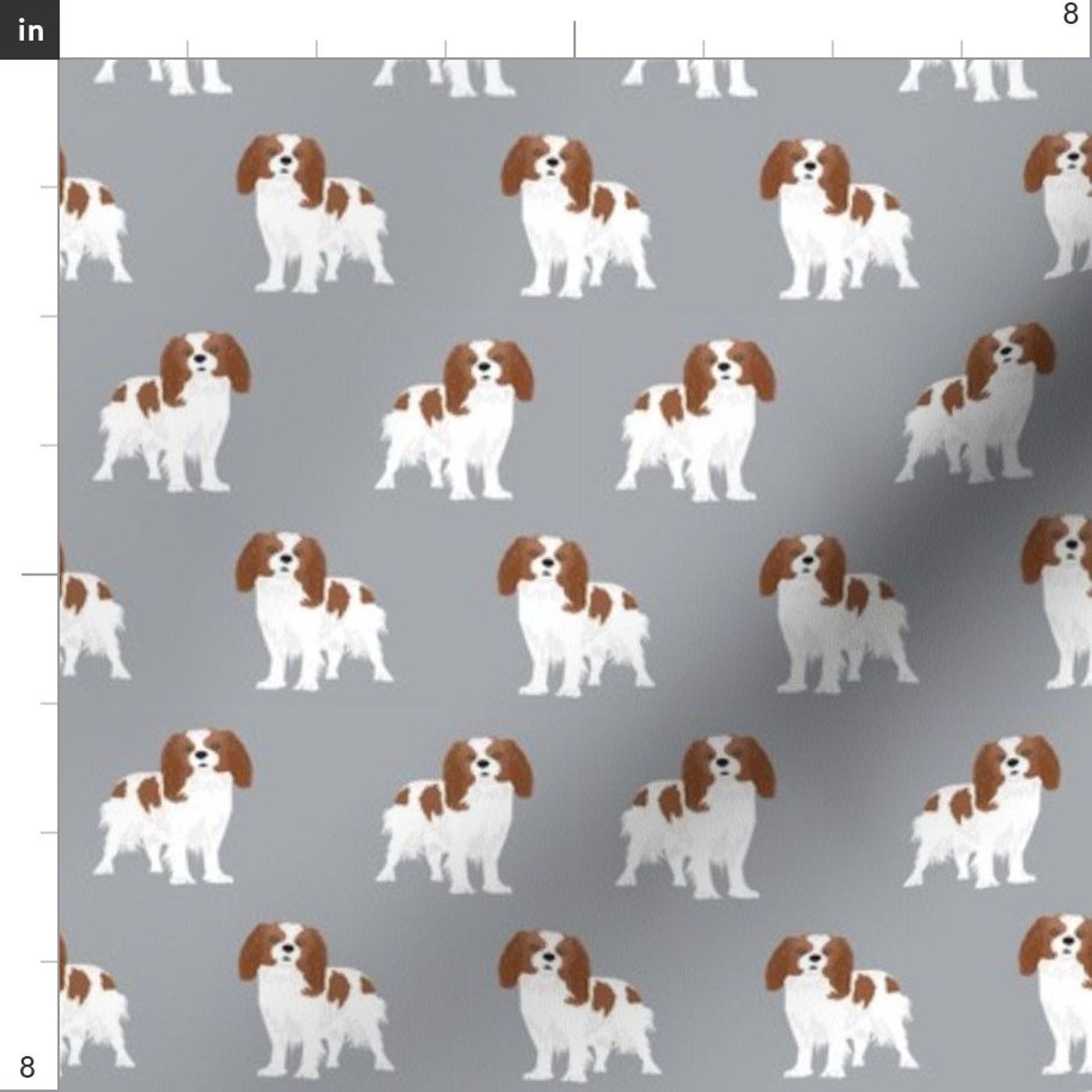 Cavalier Spaniel Fabric Cavalier King Charles Spaniel | Etsy