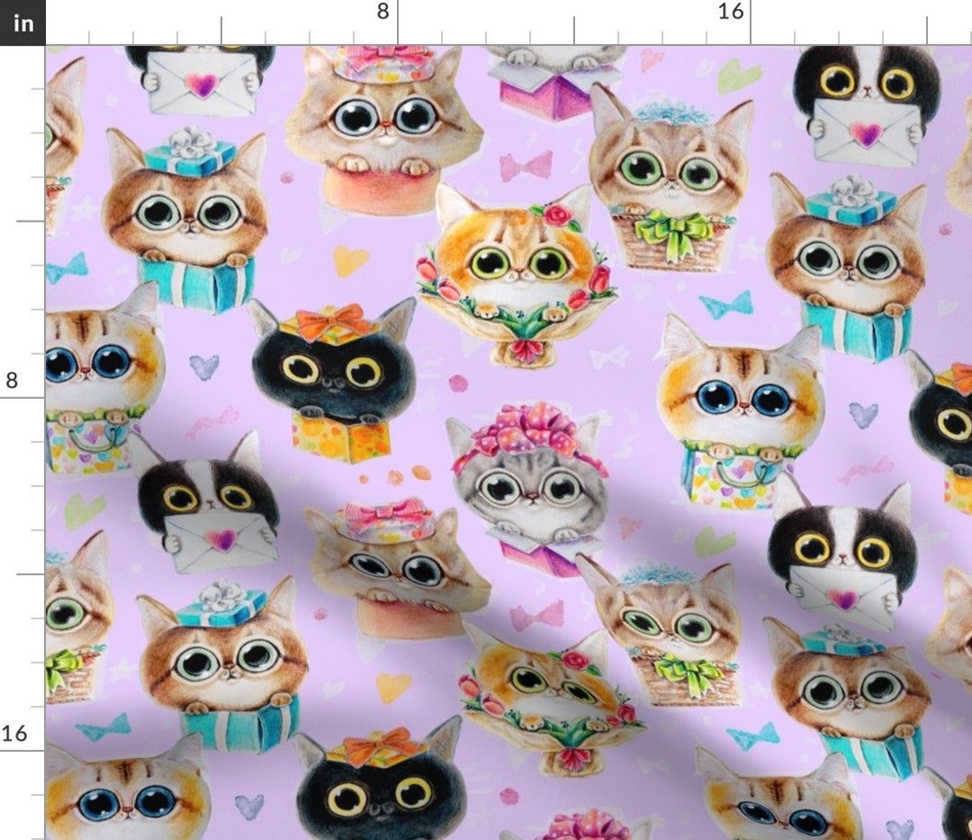 Kitty Gifts Fabric A Meow Meow Gift for You by Dramacatz - Etsy