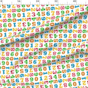 Numbers Fabric - Numbers by Elizabethw - Back to School Math Class ...