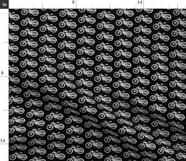 Motorcycle Fabric Fabric 2 Vintage Motorcycles // Grey - Etsy