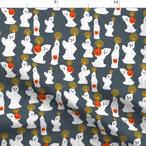 Ghost Fabric the Candle Ghosts by Heidikenney Ghost Vintage Retro ...