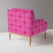 Hot Pink Geometric Upholstery Fabric- Bold Geo Pink by Lbaron - Grid ...